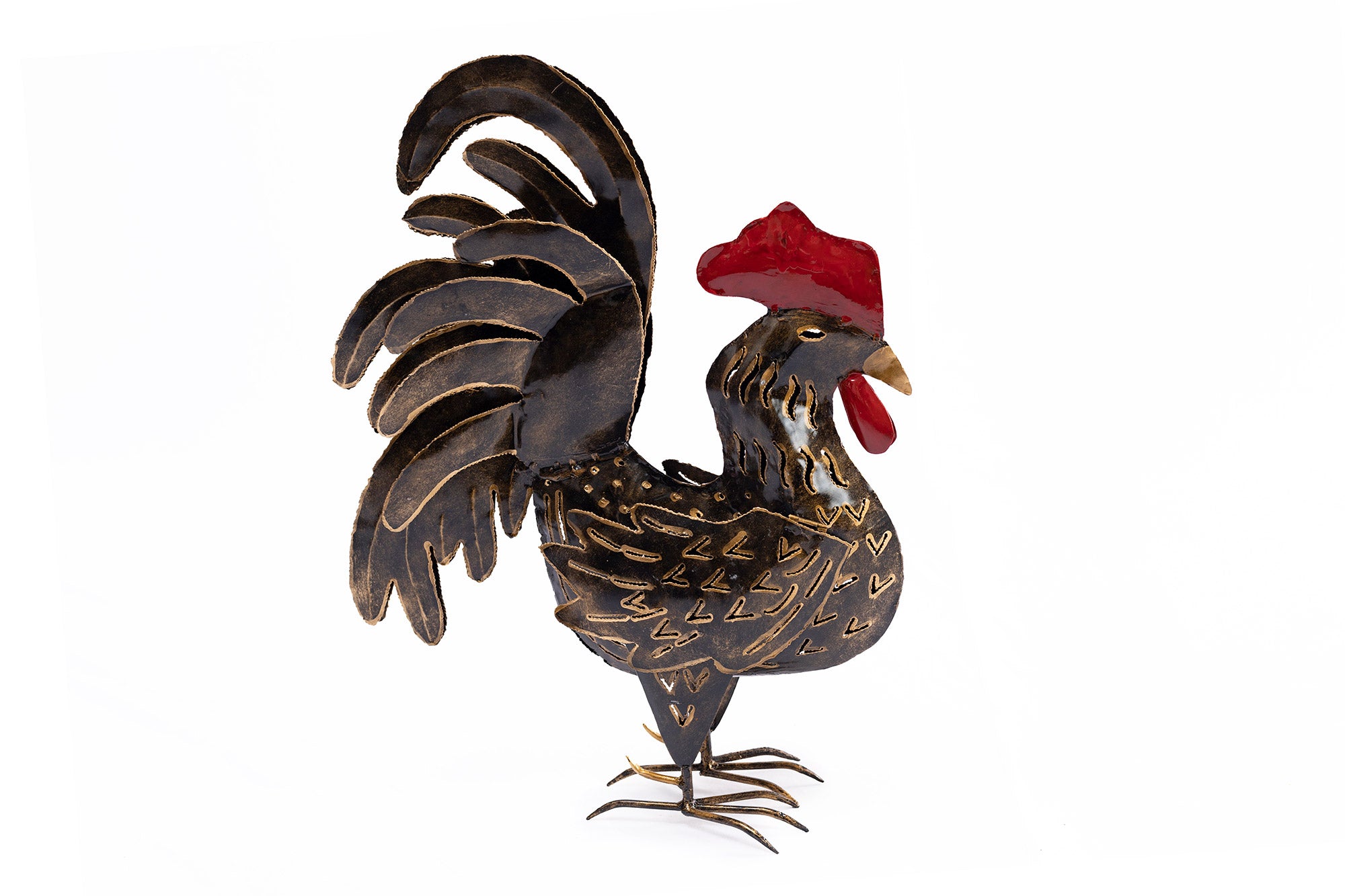 gallo metalico 50 cm robin – Galeria Rattan